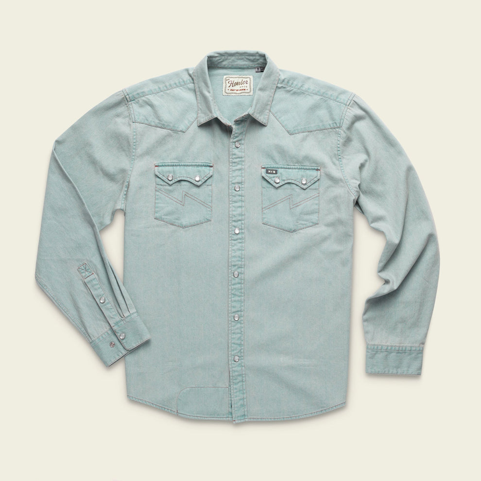Dust Up Denim Snapshirt - Garth Light Wash – HOWLER BROTHERS