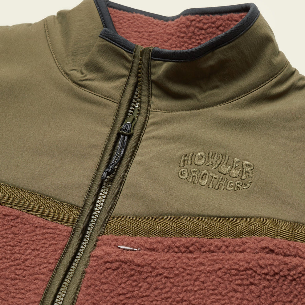 Crozet Fleece Vest - Cherrywood / Olivetree – HOWLER BROTHERS