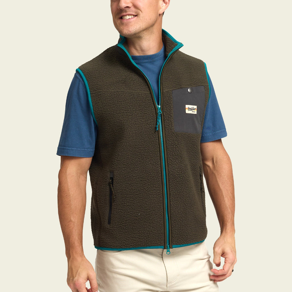 Chisos Fleece Vest - Fatigue – HOWLER BROTHERS
