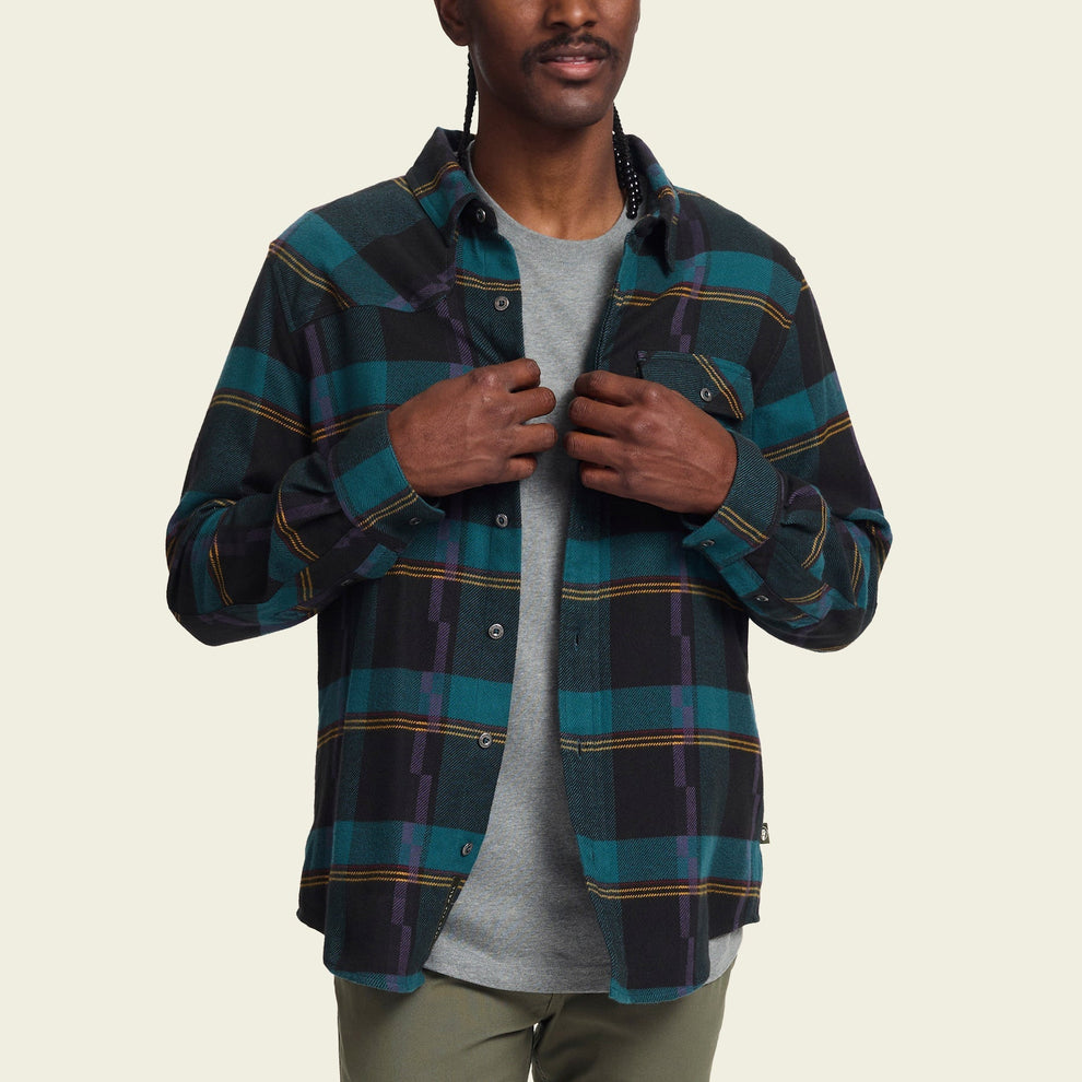 Harker's Flannel - Backdrop Plaid : Phantom Blue – HOWLER BROTHERS