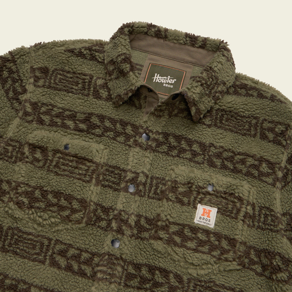 Allegheny Fleece Overshirt - Hanko Stripe : Lichen Green – HOWLER BROTHERS