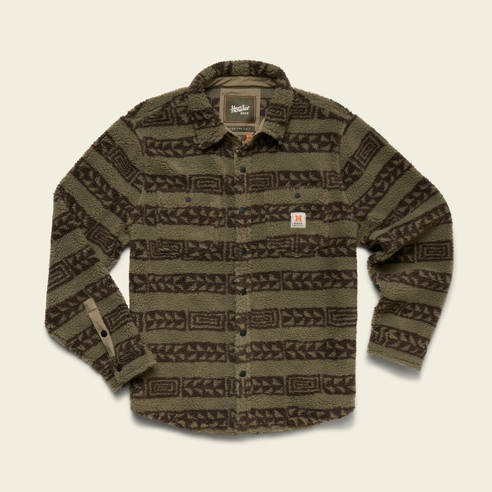 Allegheny Fleece Overshirt - Hanko Stripe : Lichen Green – HOWLER BROTHERS