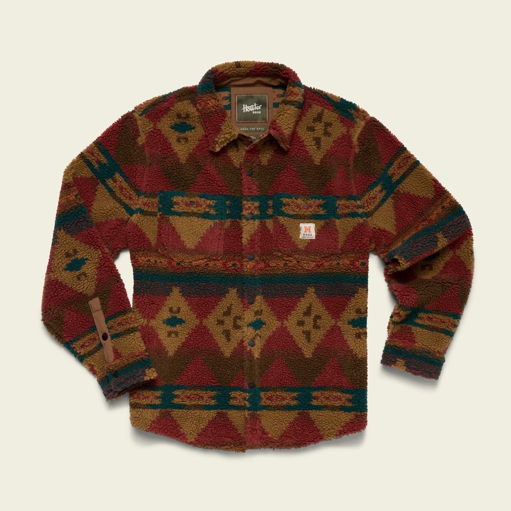 Allegheny Fleece Overshirt - Mitla Motifs : Brick – HOWLER BROTHERS