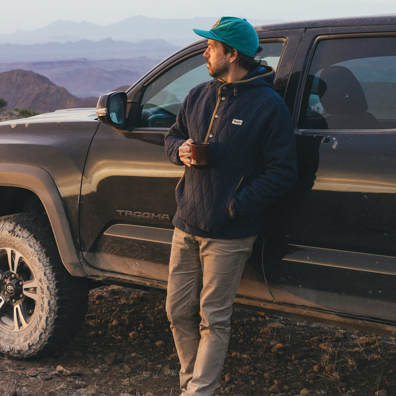 Chisos Hooded Pullover - Capillary Waves : Dark Blue – HOWLER BROTHERS
