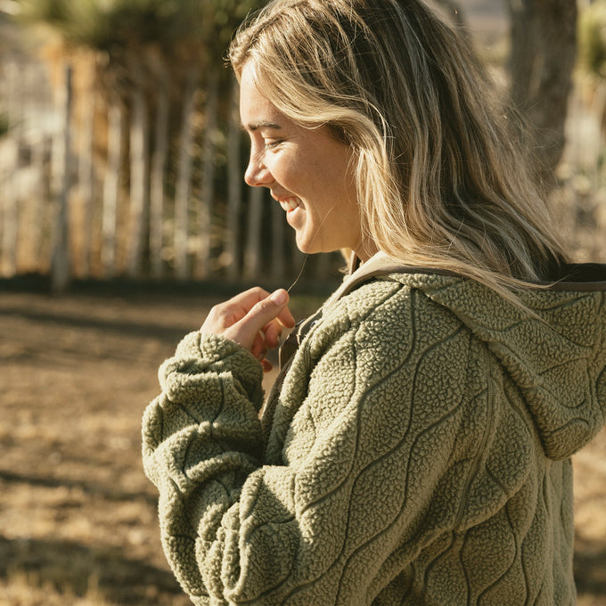 Chisos Hooded Pullover - Capillary Waves : Lichen Green – HOWLER BROTHERS
