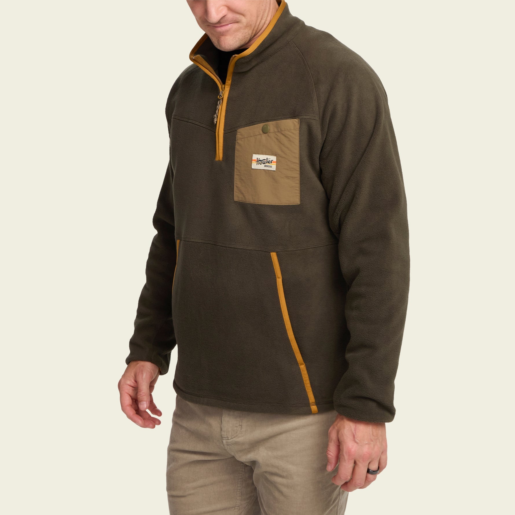 Free Range Fleece Pullover - Army – HOWLER BROTHERS