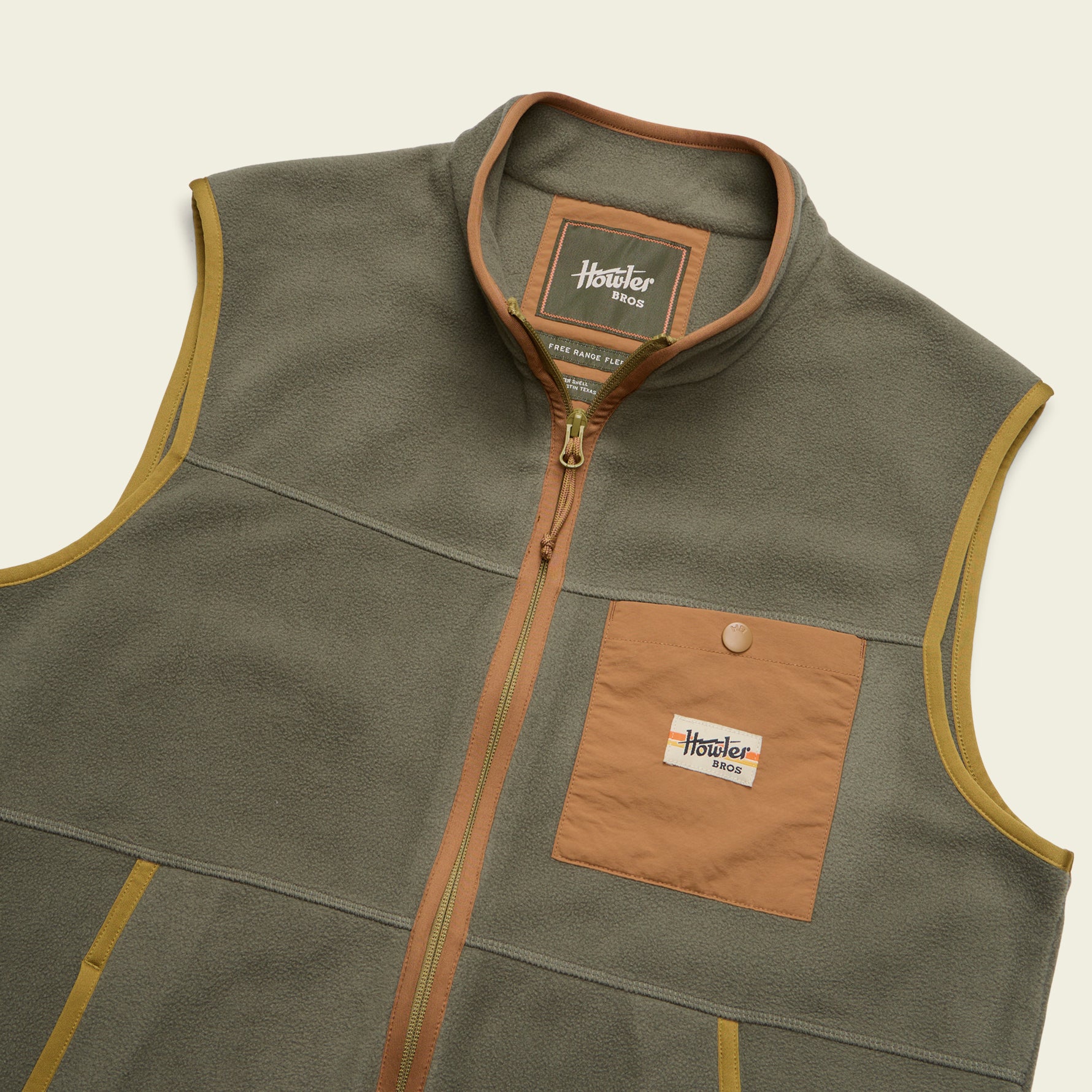 Free Range Fleece Vest - Oregano – HOWLER BROTHERS