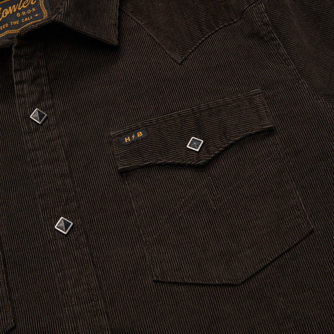 Banning Corduroy Snapshirt - Antique Black – HOWLER BROTHERS