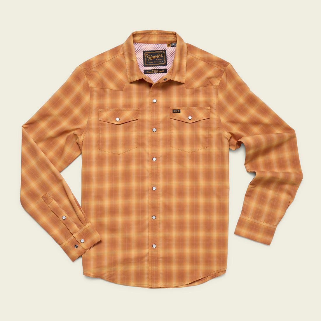 H Bar B Tech Longsleeve - Kent Plaid : Foliage – HOWLER BROTHERS