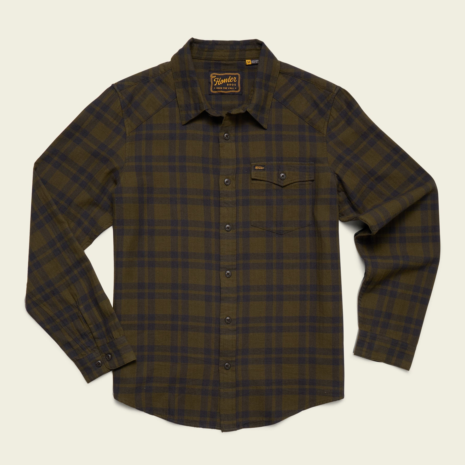La Grange Lightweight Flannel - Cohen Plaid : Dark Olive – HOWLER BROTHERS