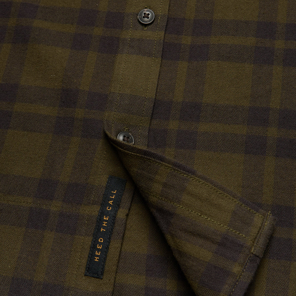 La Grange Lightweight Flannel - Cohen Plaid : Dark Olive – HOWLER BROTHERS