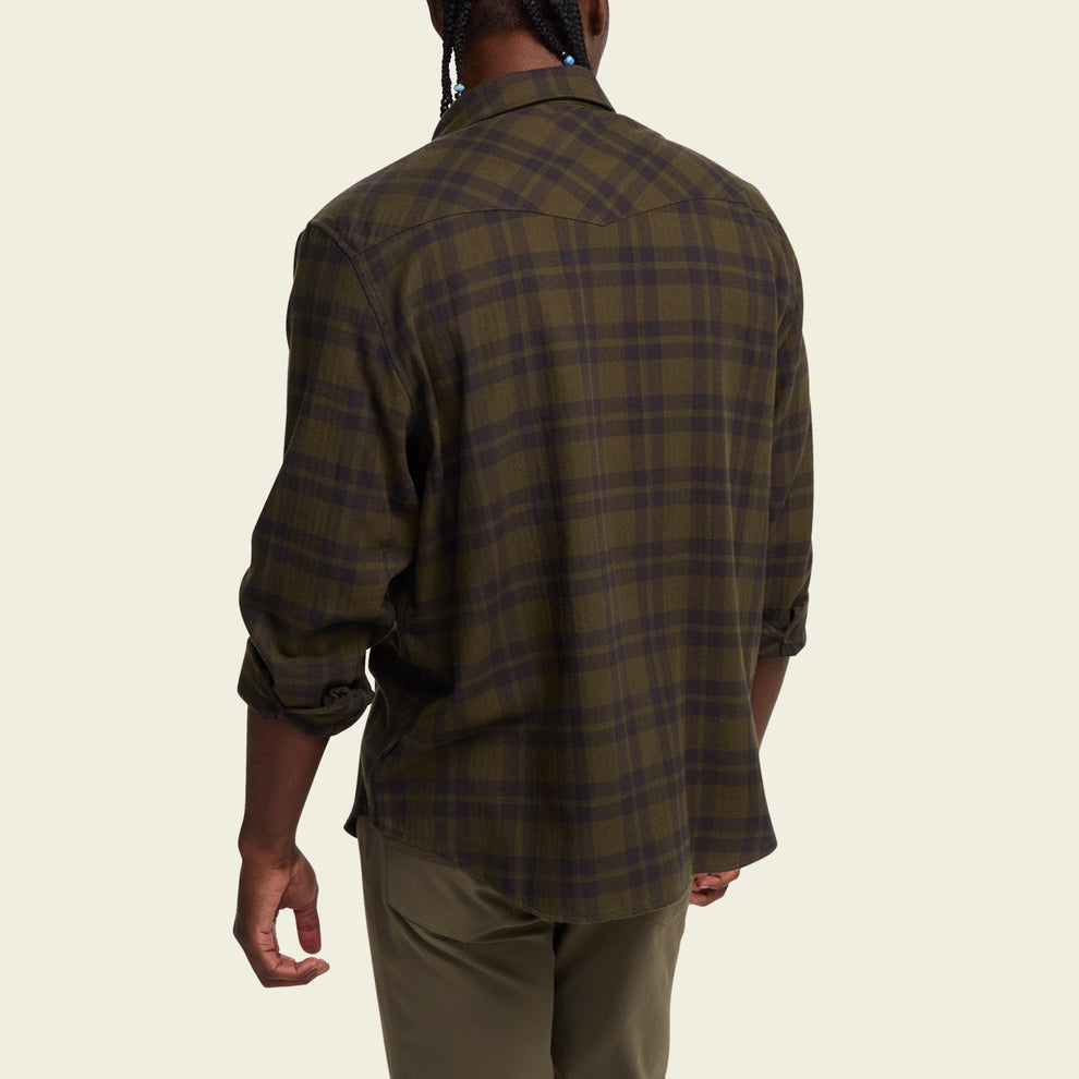 La Grange Lightweight Flannel - Cohen Plaid : Dark Olive – HOWLER BROTHERS