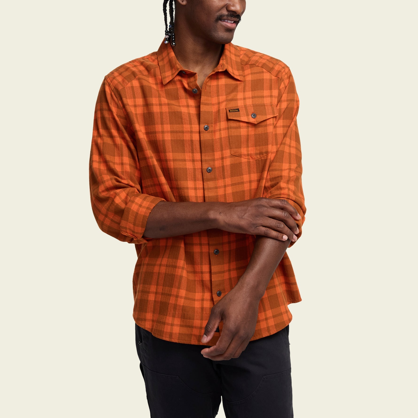 La Grange Lightweight Flannel - Cohen Plaid : Pumpkin – HOWLER BROTHERS