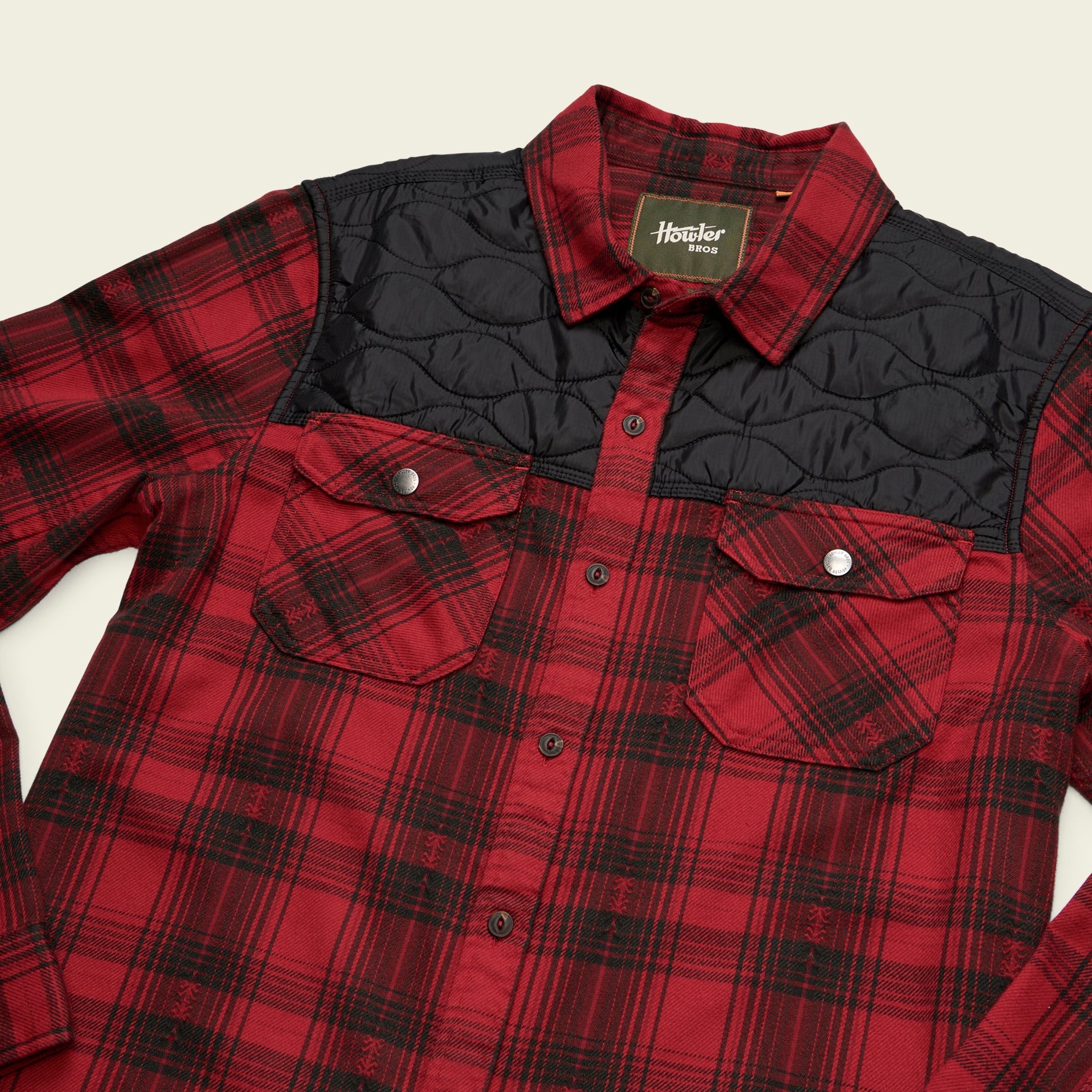 Quintana Quilted Flannel - Big Barrett Plaid : Brick Red – HOWLER BROTHERS