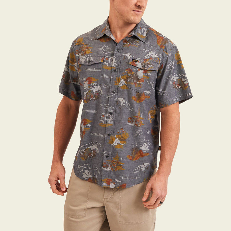 H Bar B Snapshirt - Caracara Country : Charcoal Oxford – HOWLER BROTHERS