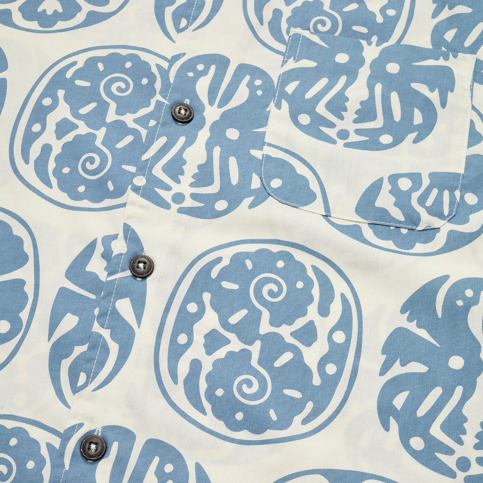 Men's White Bone Monoloha Hawaiian Shirt | Howler Brothers – HOWLER ...