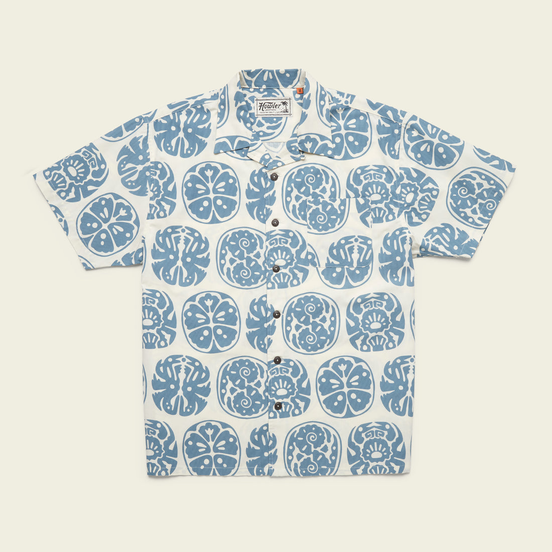Men's White Bone Monoloha Hawaiian Shirt | Howler Brothers – HOWLER ...
