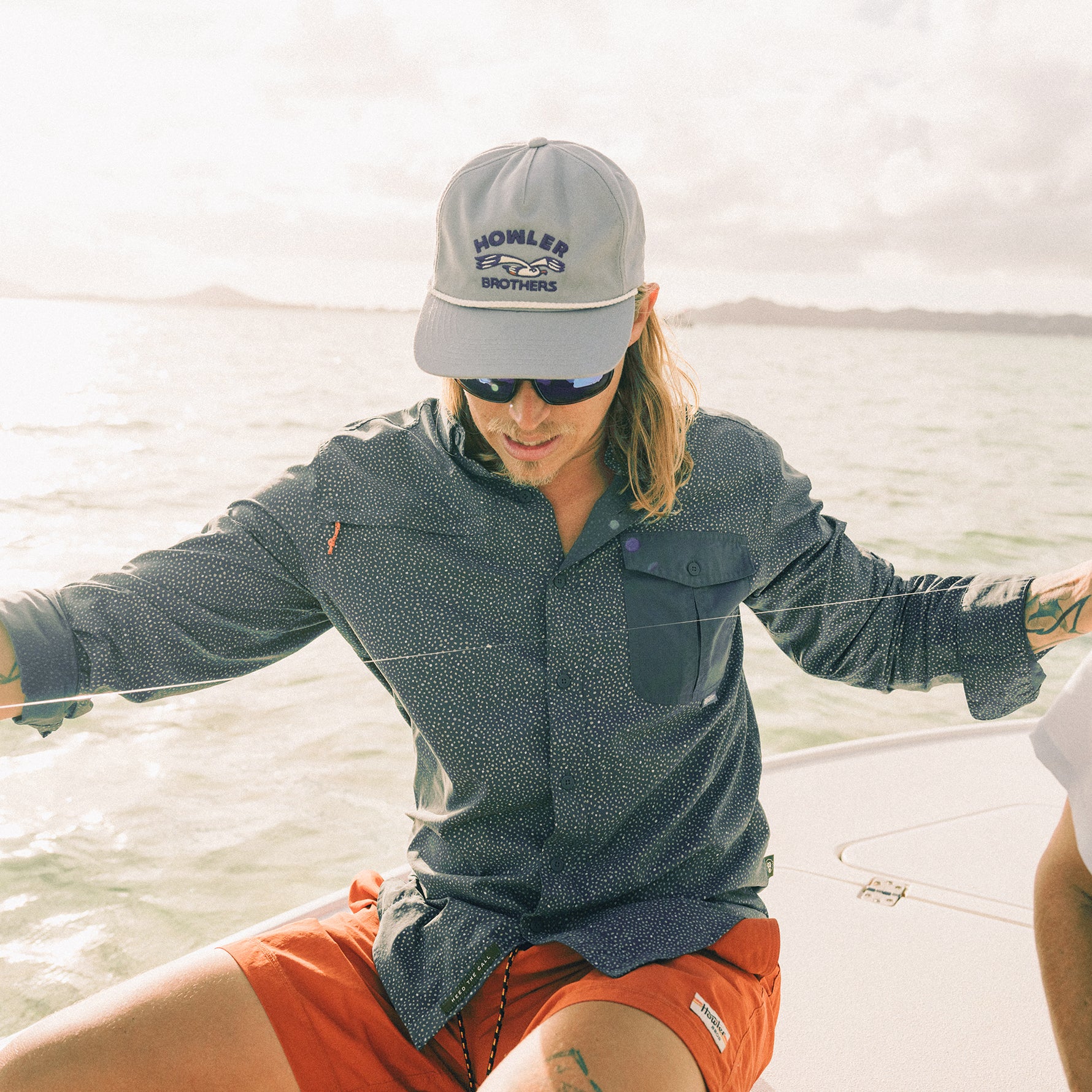 Matagorda Longsleeve - Lotsa Dots : Dark Slate – HOWLER BROTHERS