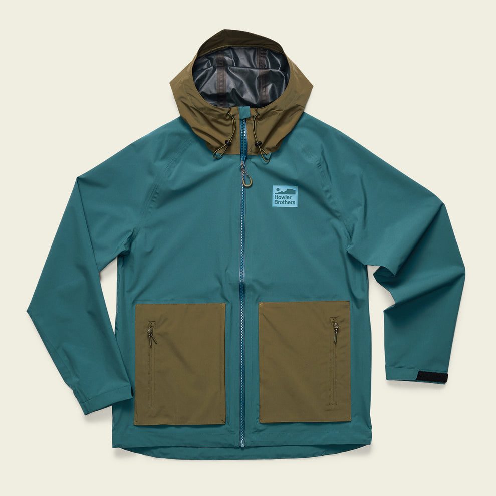 Storm Splitter Rain Shell - Dark Teal / Dark Olive – HOWLER BROTHERS