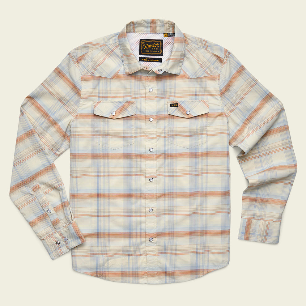 H Bar B Tech Longsleeve - Cameron Plaid : Cream – HOWLER BROTHERS