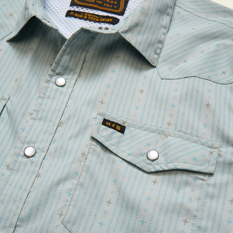 H Bar B Tech Longsleeve - Supernova Stripe : Ash Blue – HOWLER BROTHERS