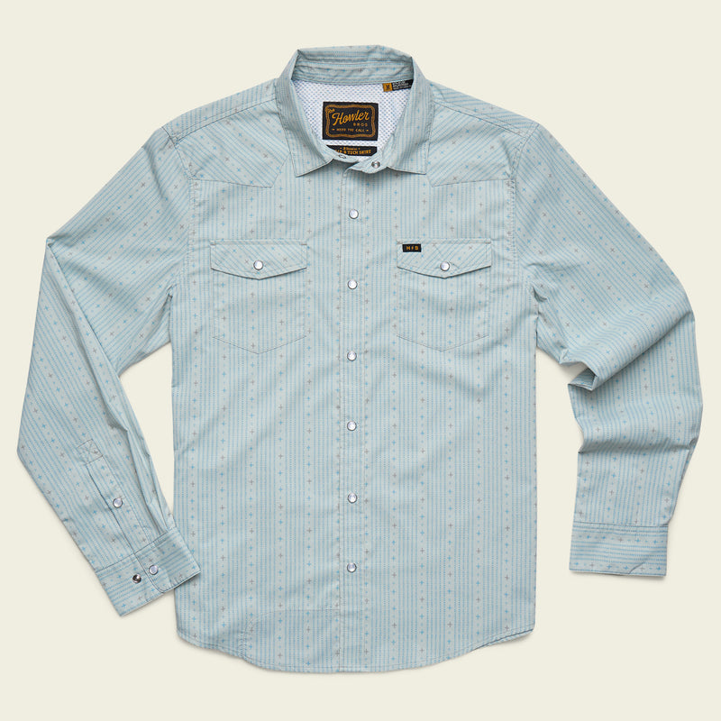 H Bar B Tech Longsleeve - Supernova Stripe : Ash Blue – HOWLER BROTHERS