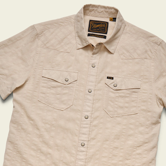 H Bar B Snapshirt - Eyelet Stripe : Off White – HOWLER BROTHERS