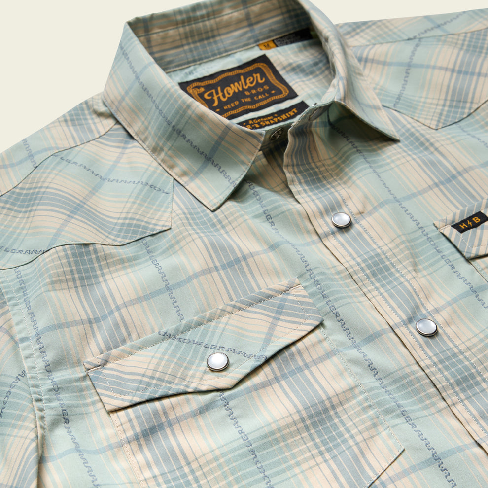 H Bar B Snapshirt - Prairie Plaid : Seafoam – HOWLER BROTHERS