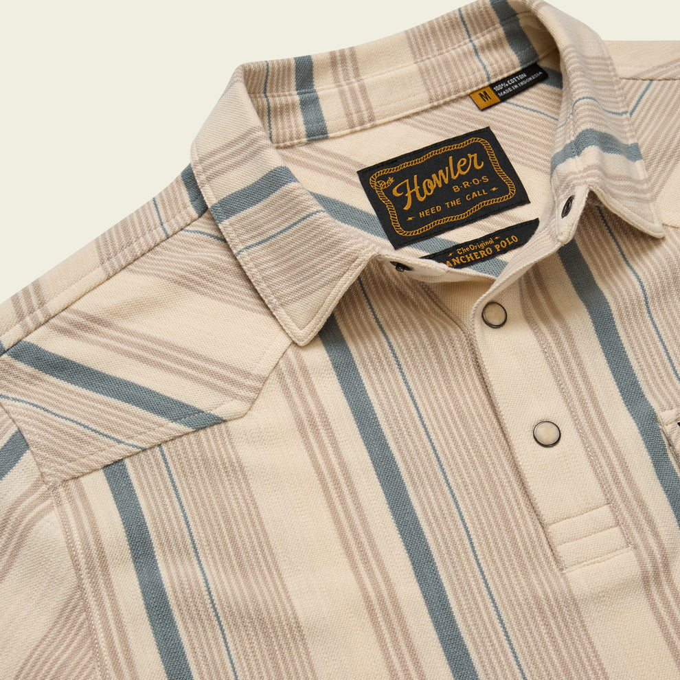 Ranchero Polo - Old Bill Stripe : Limestone – HOWLER BROTHERS