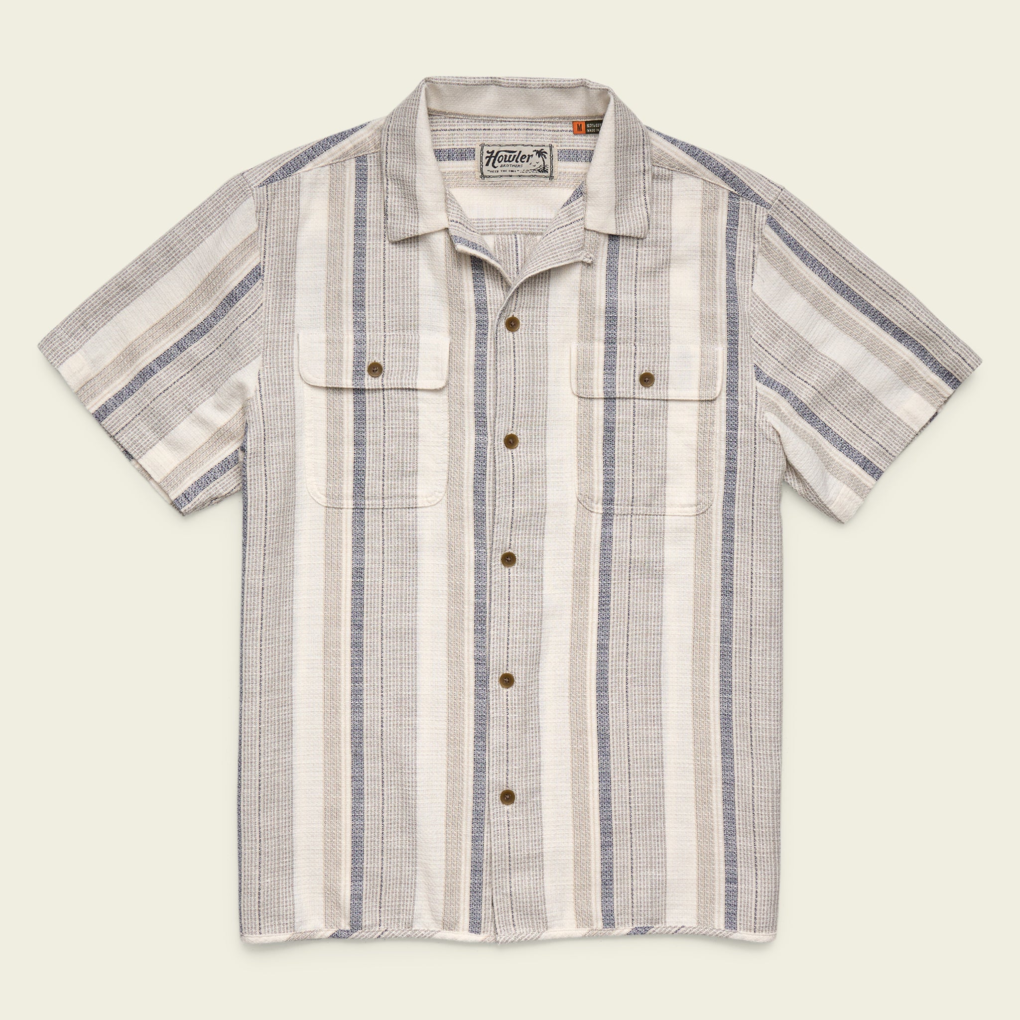 Shores Club Shirt - Old Bill Stripe : Limestone – HOWLER BROTHERS